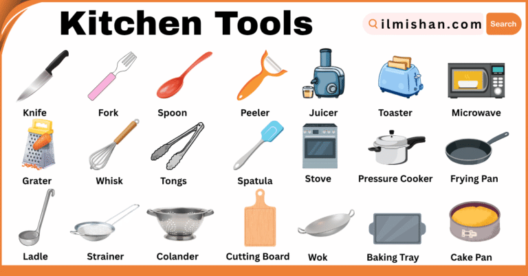 60 Kitchen Tools names in English and Their Pictures - ilmishan.com